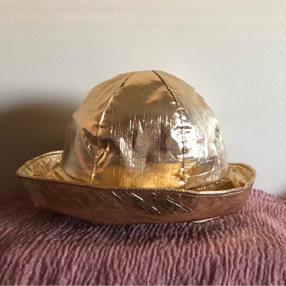 Accessories | 312 Vintage Metallic Gold Bucket Hat | Poshmark